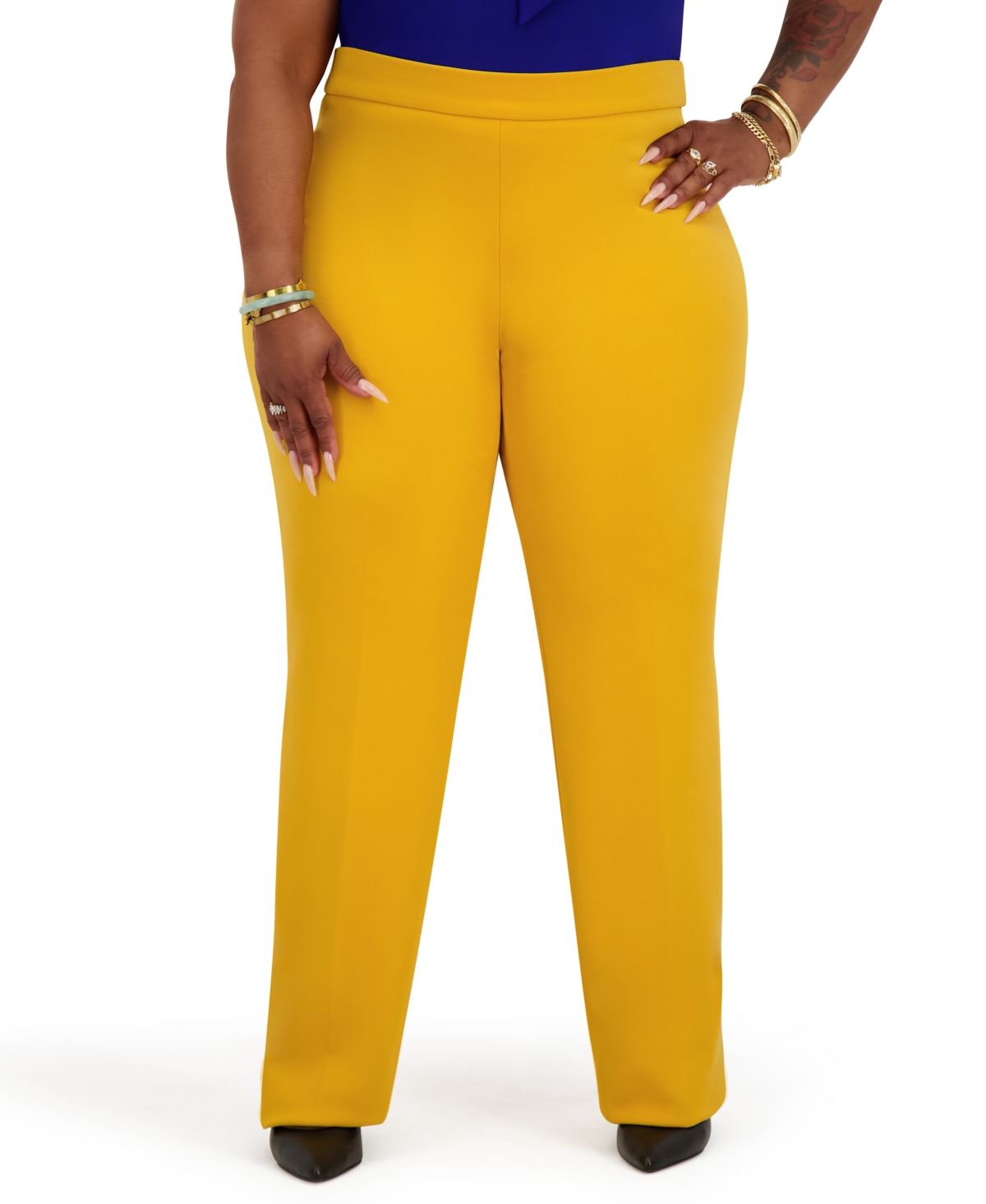 Click here for Kasper Womens Pull-On Trousers - Gold prices