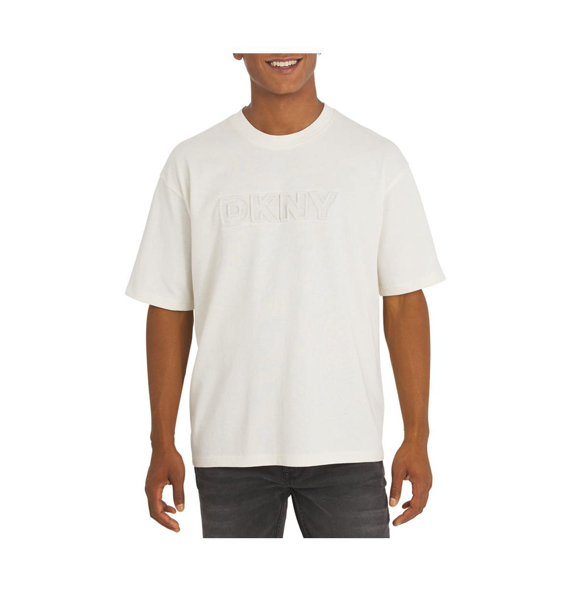 Click here for Dkny Mens Logo Embossed Cotton Jersey Tee - Tofu prices