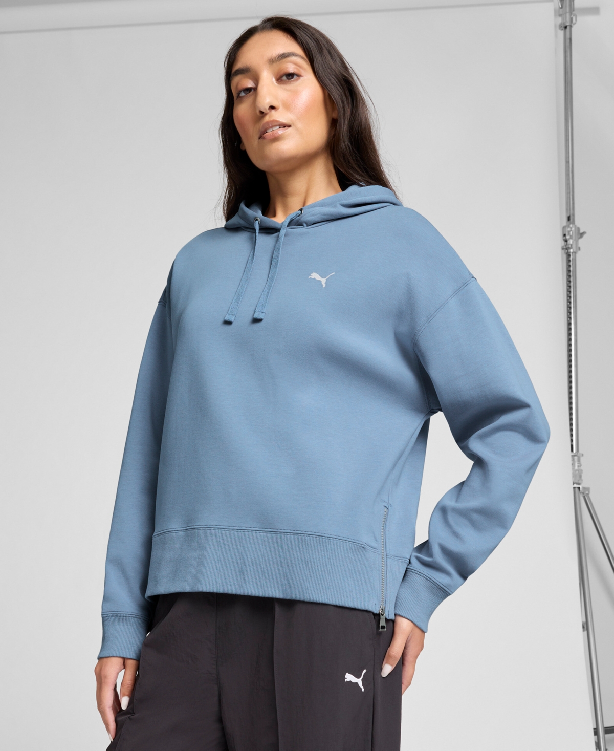 Click here for Puma Womens Essential Loose Fit Double Zip Hoodie... prices