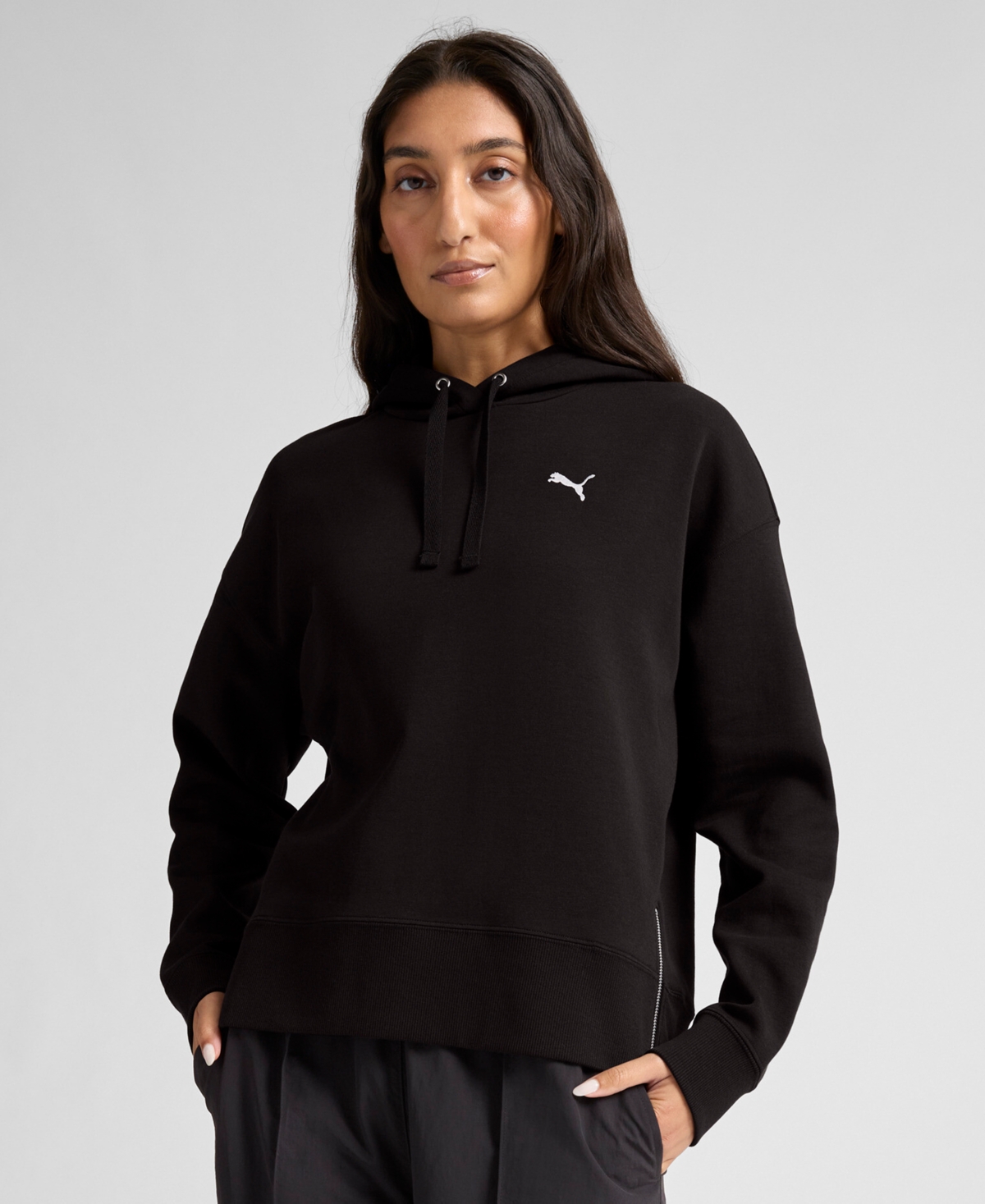 Click here for Puma Womens Essential Loose Fit Double Zip Hoodie... prices