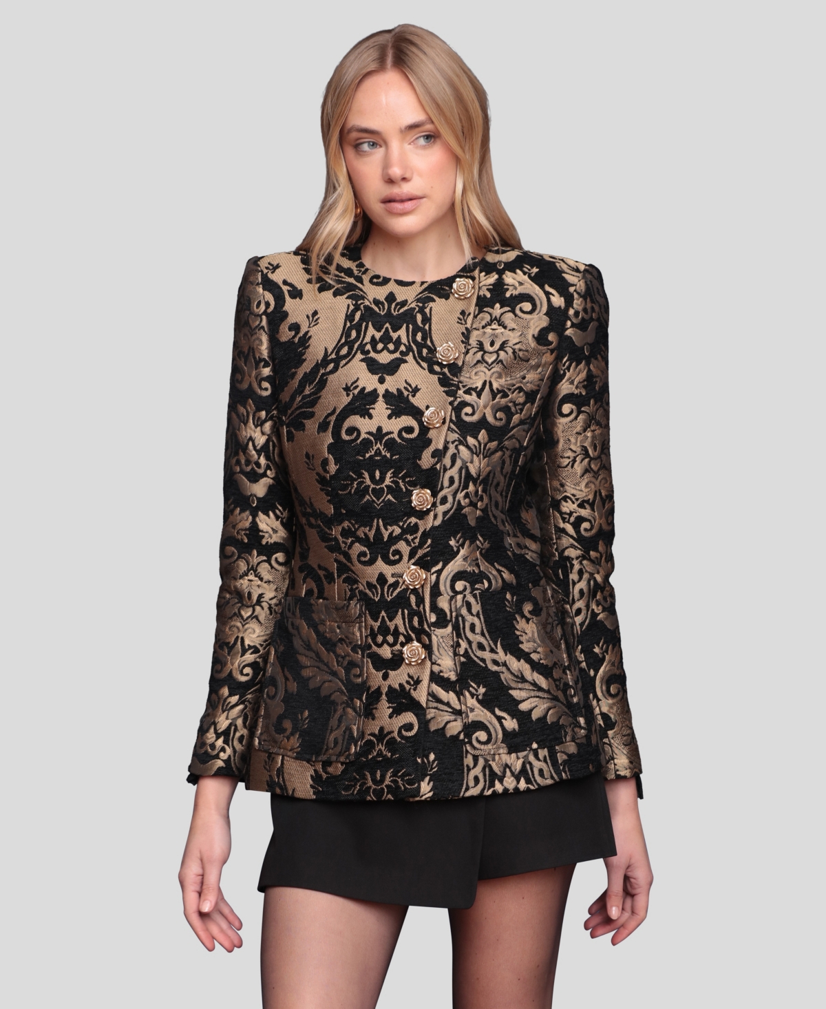 Click here for Avec Les Filles Womens Colorblocked Asymmetrical J... prices