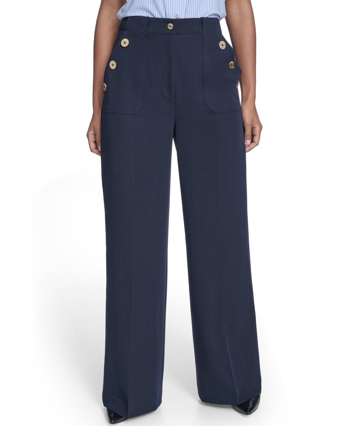Click here for Tommy Hilfiger Womens High Rise Solid Sailor Pants... prices