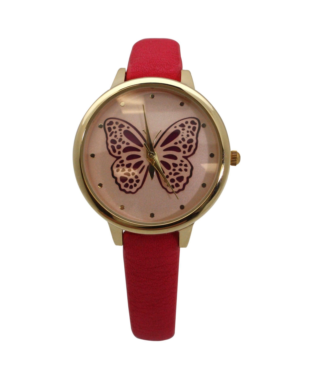 Click here for Olivia PrattHot Pink Thin Faux Leather Butterfly F... prices