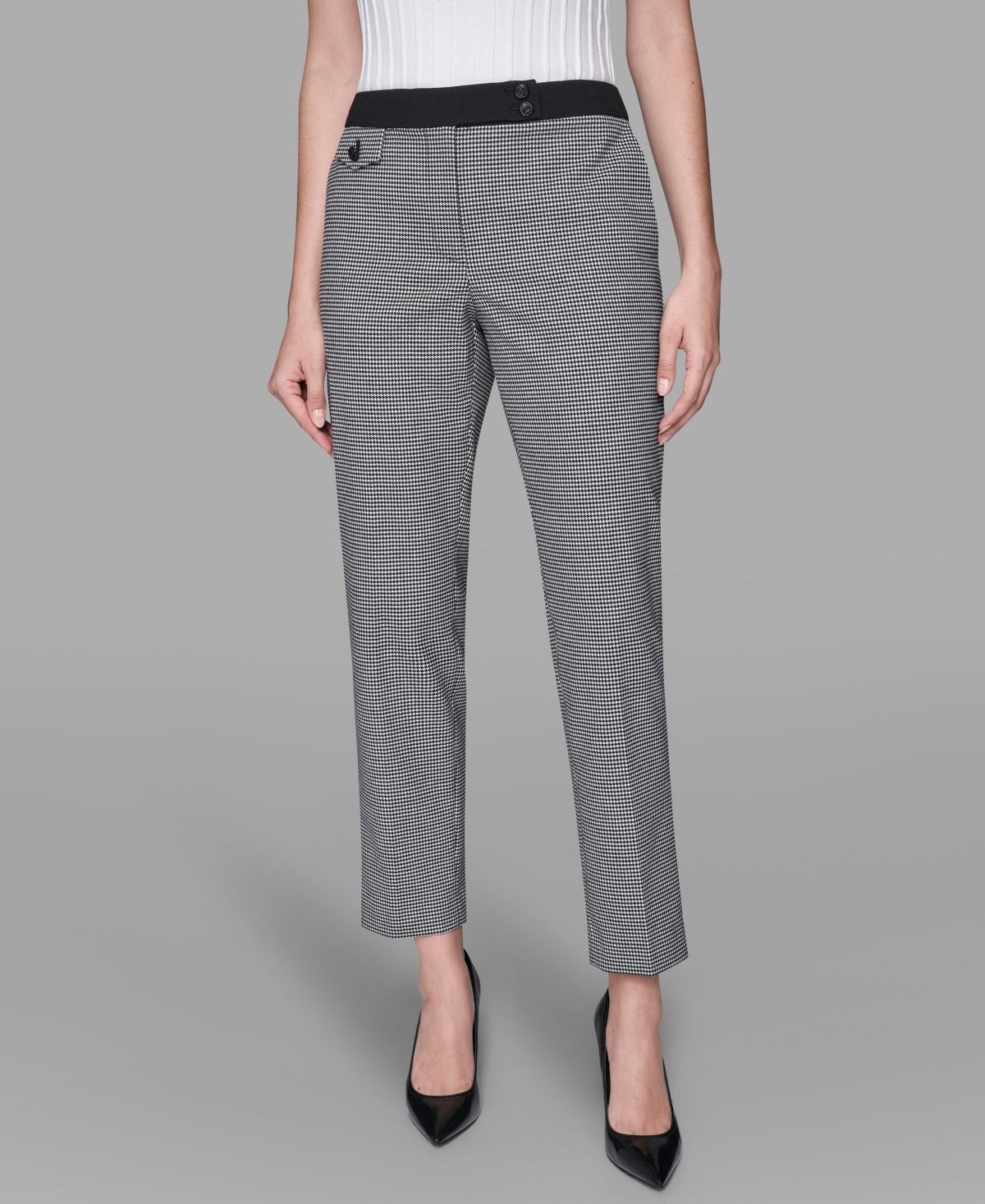 Click here for Karl Lagerfeld Paris Womens Checkered Straight Ank... prices