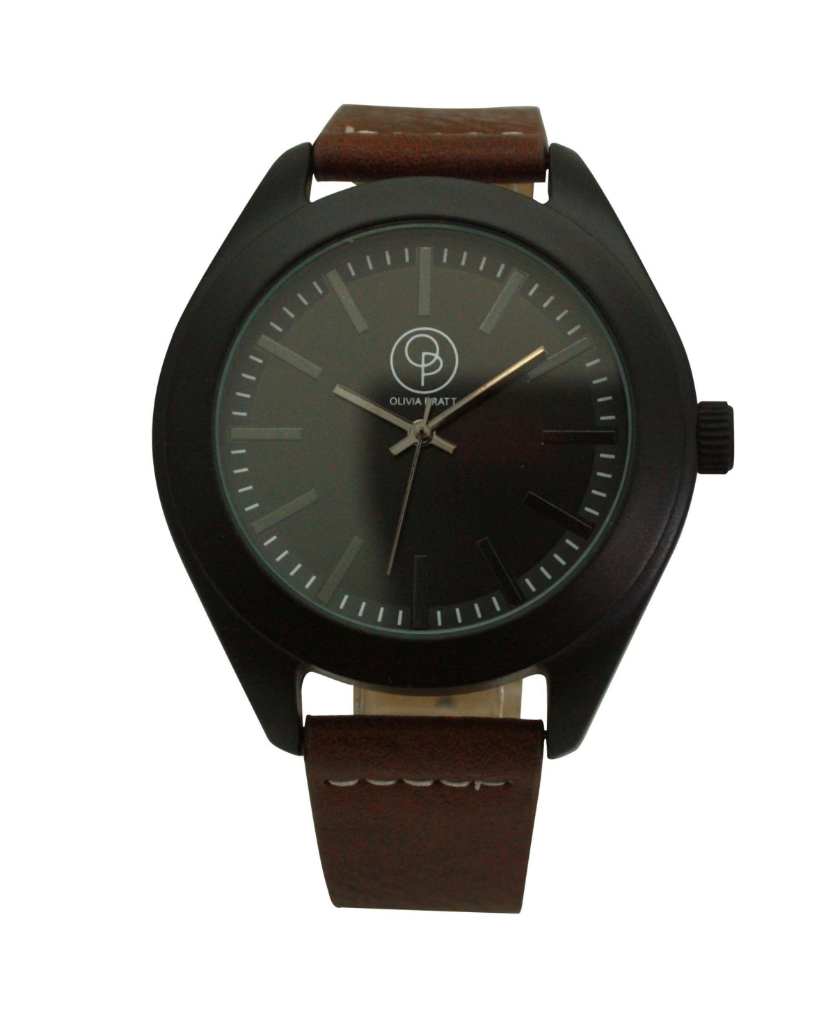 Click here for Olivia Pratt Dark Brown Black Minimalist Faux Leat... prices