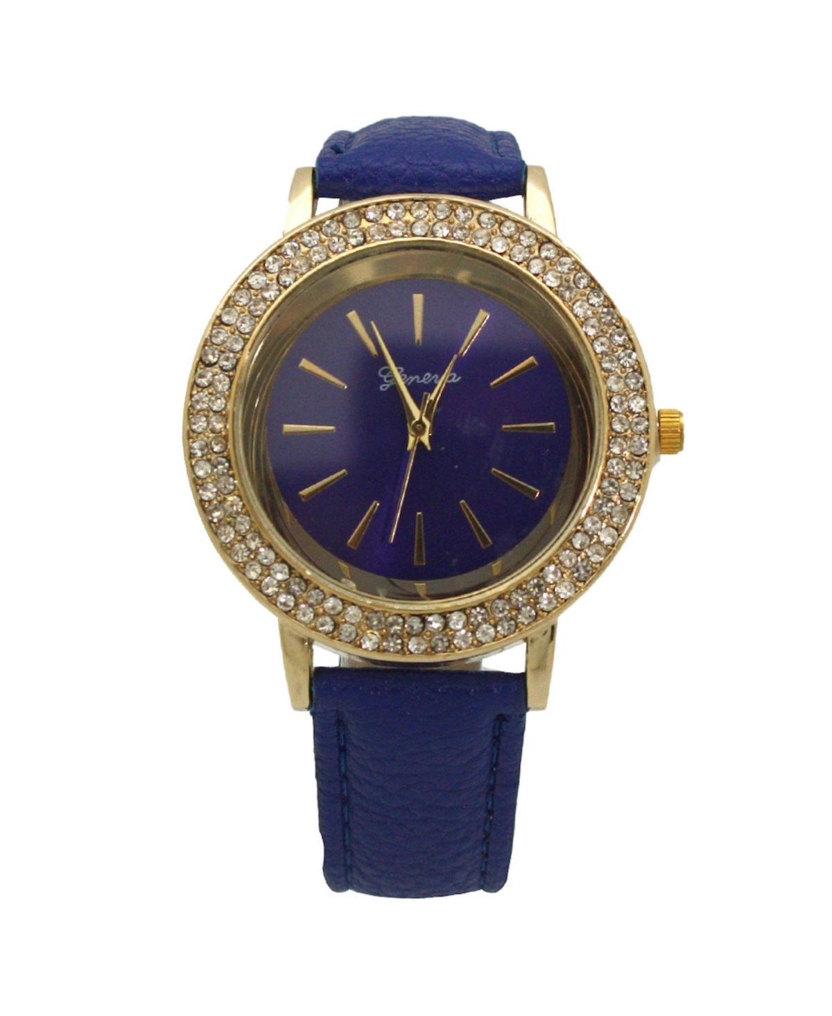 Click here for Olivia Pratt Blue Rhinestones Detail Leather Strap... prices