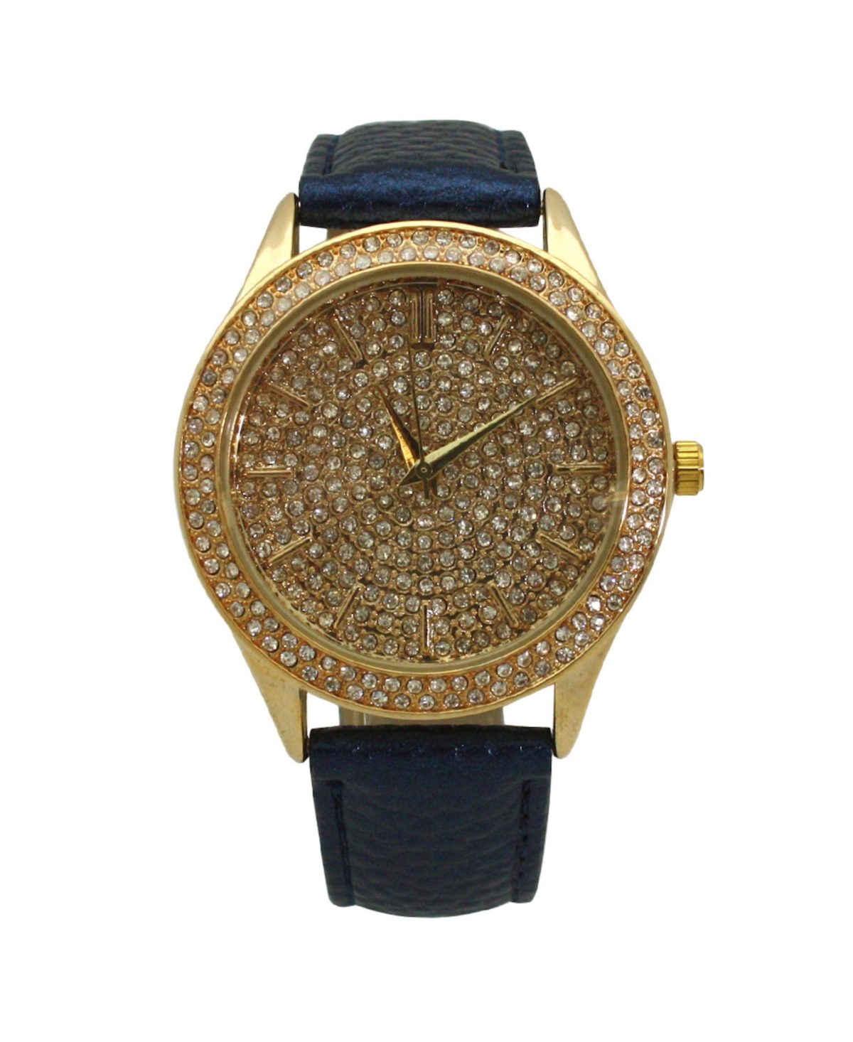Click here for Olivia Pratt Blue Rhinestione Big Face Detail Leat... prices