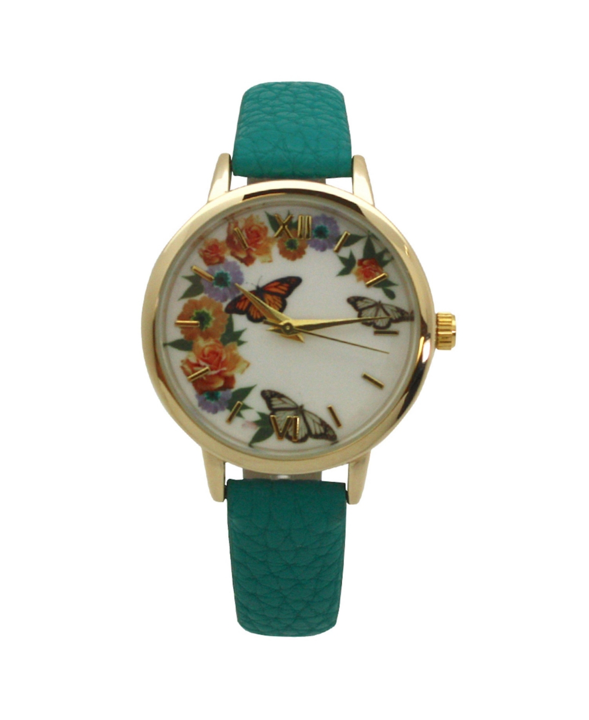 Click here for Teal Butterfly/Flower Leather Watch - Teal prices