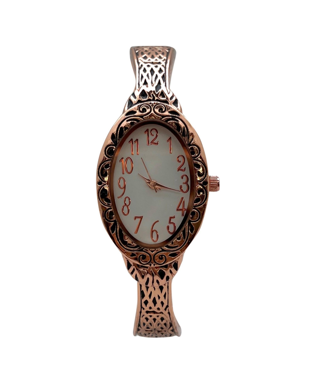 Click here for Olivia Pratt Rose Gold Oval Face Elegant Textured... prices