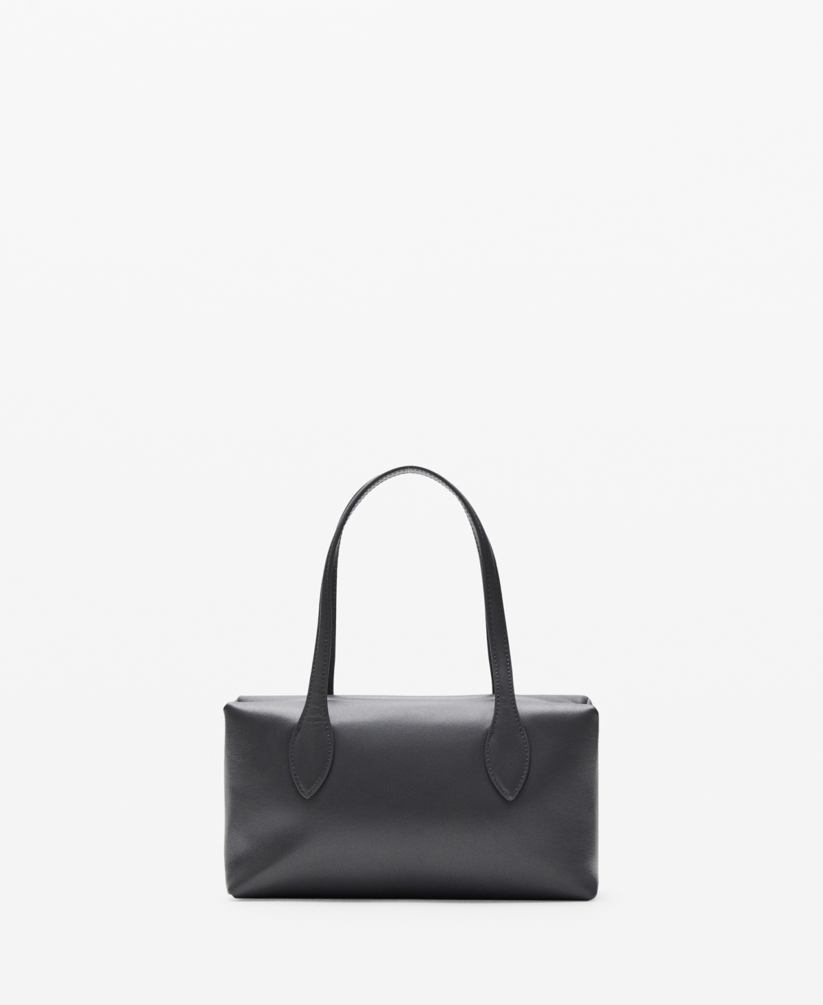 Click here for Mango Womens Quilted Leather Shoulder Bag - Gray prices