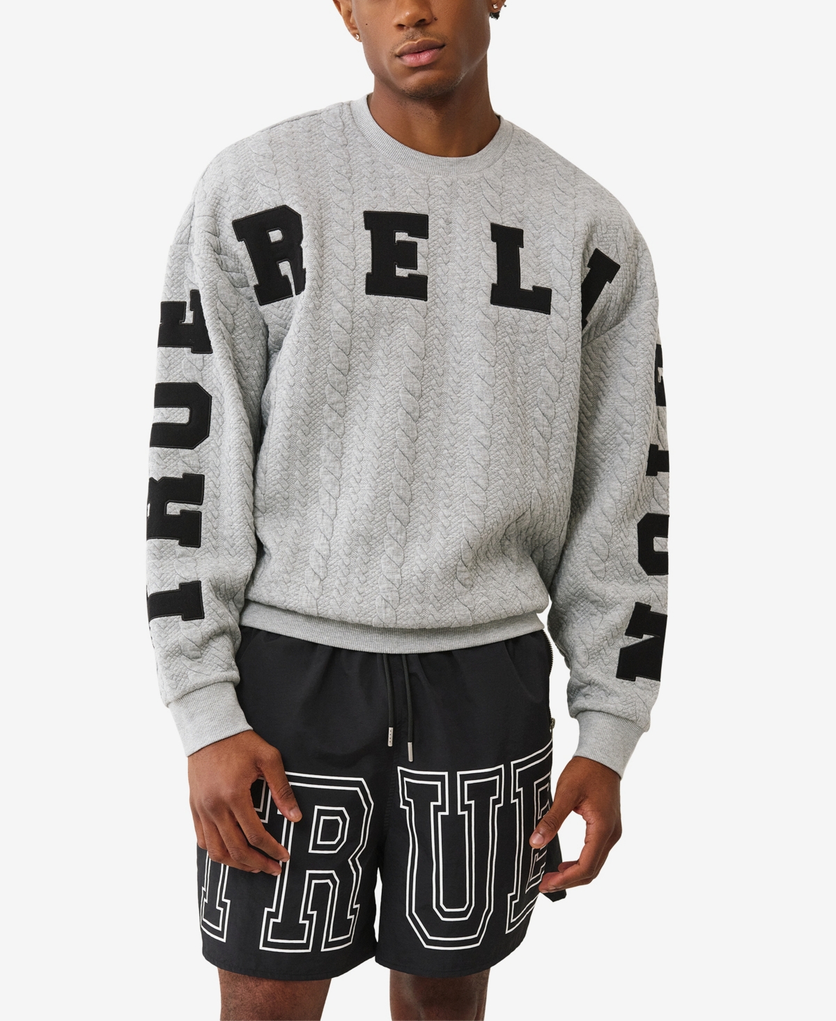 Click here for True Religion Mens Logo Applique Detail Sweatshirt... prices
