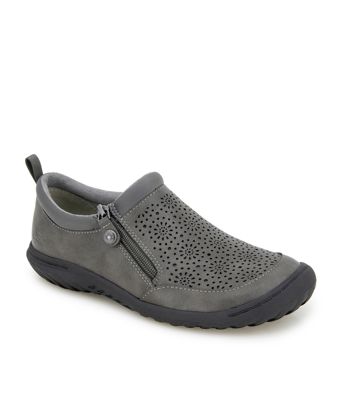 Click here for Jbu Womens Avery Round Toe Flats - Gray prices