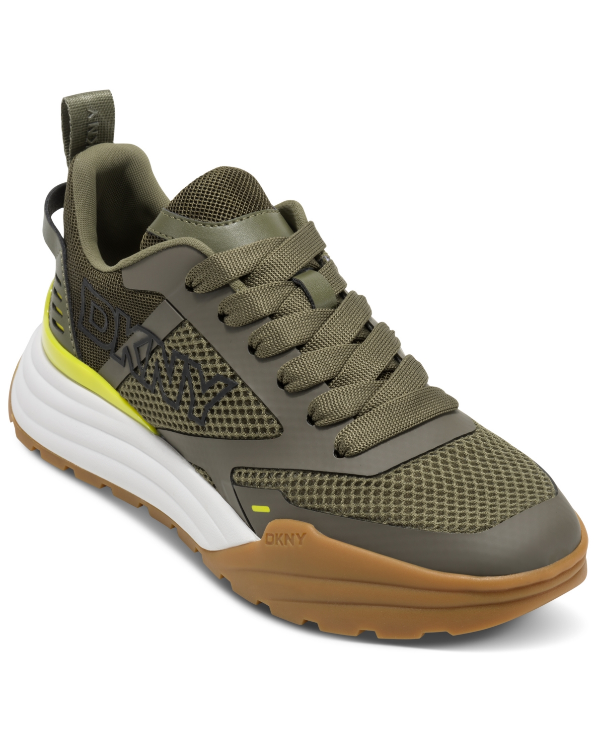 Click here for Dkny Womens Zaine Lace Up Sneaker - Green prices