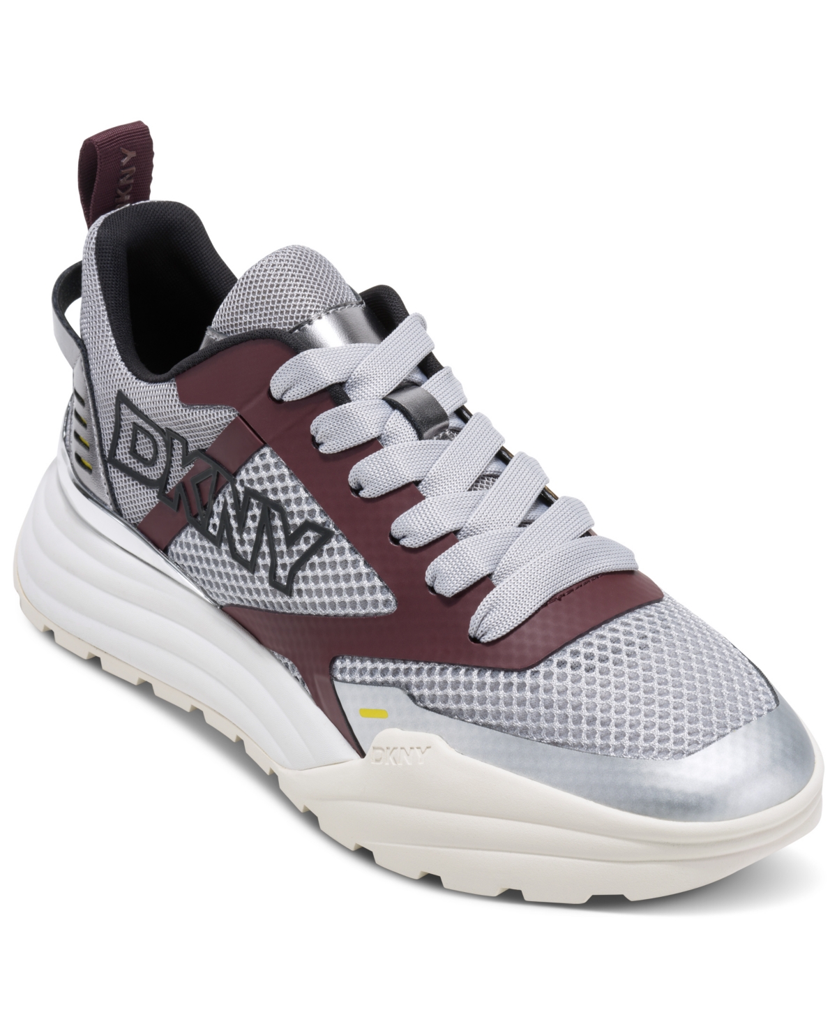 Click here for Dkny Womens Zaine Lace Up Sneaker - Nickel prices