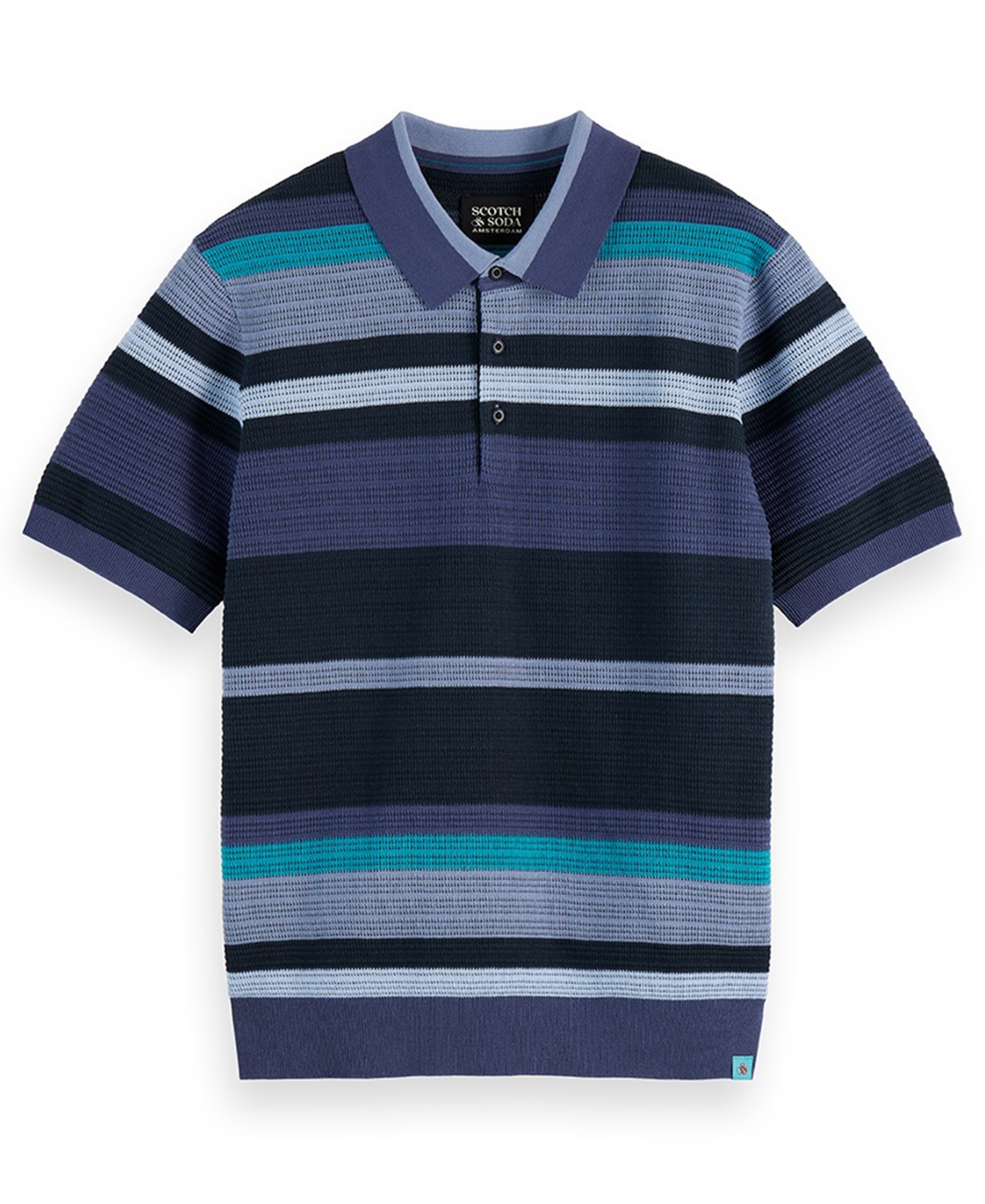 Click here for Scotch & Soda Mens Knitted Striped Regular-Fit Pol... prices