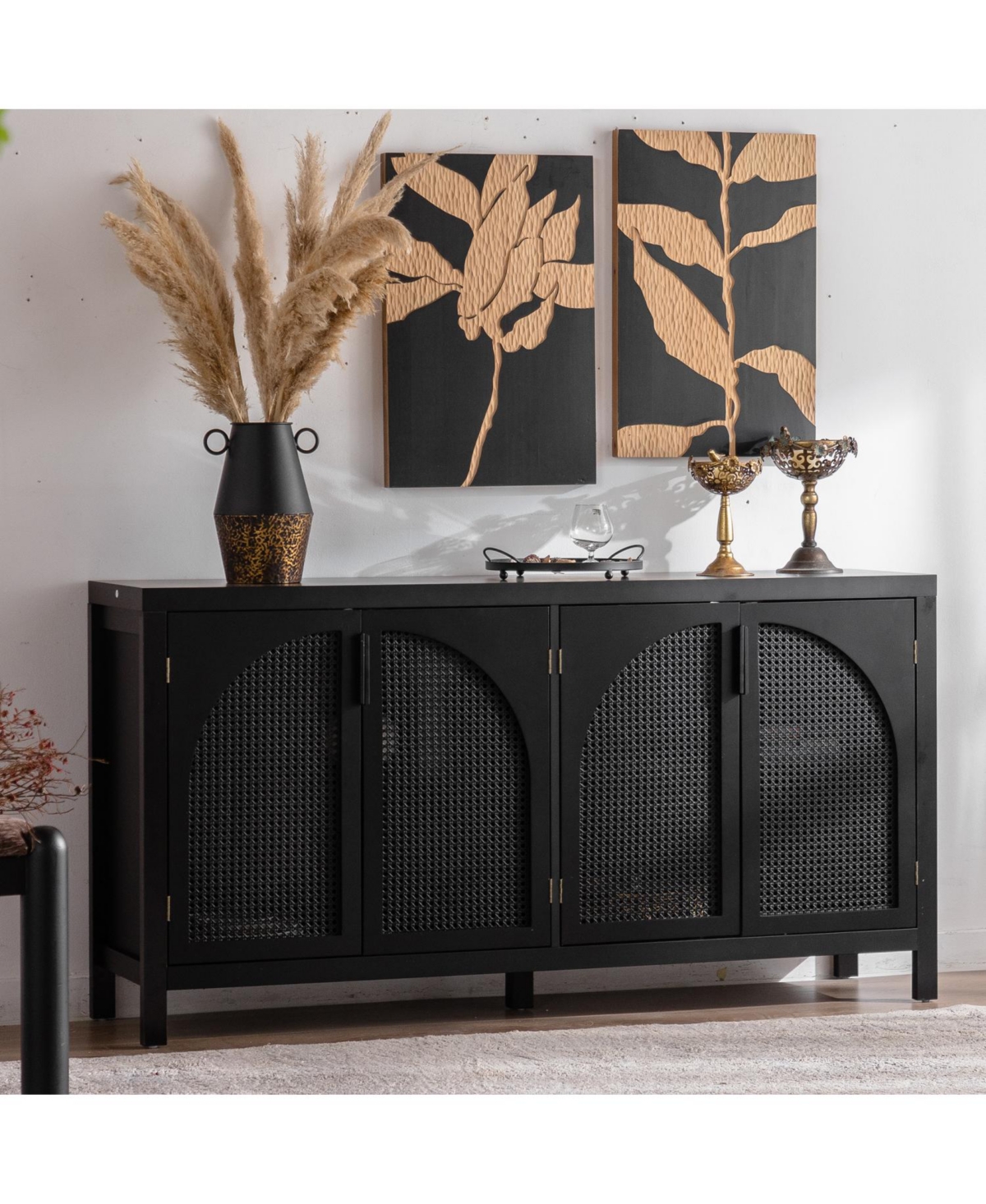 Click here for Streamdale Rattan Door Sideboard Buffet Cabinet -... prices