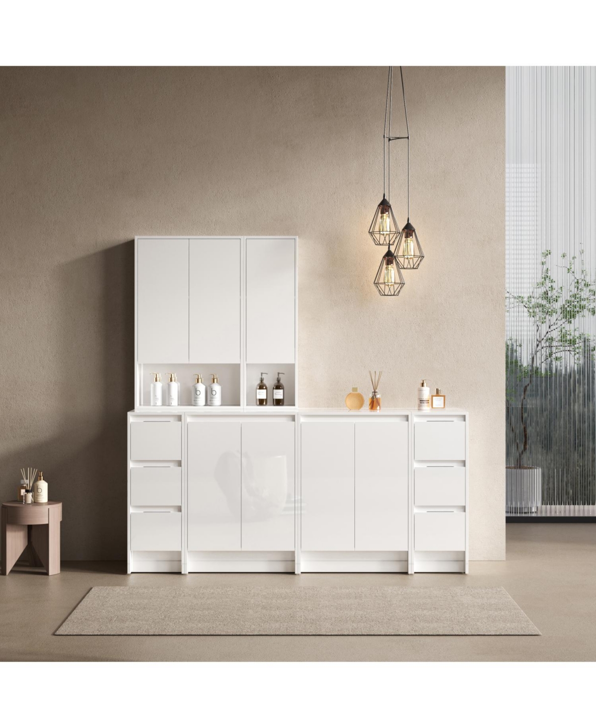 Click here for Streamdale 72" White Vanity Combo: 4-Storage... prices