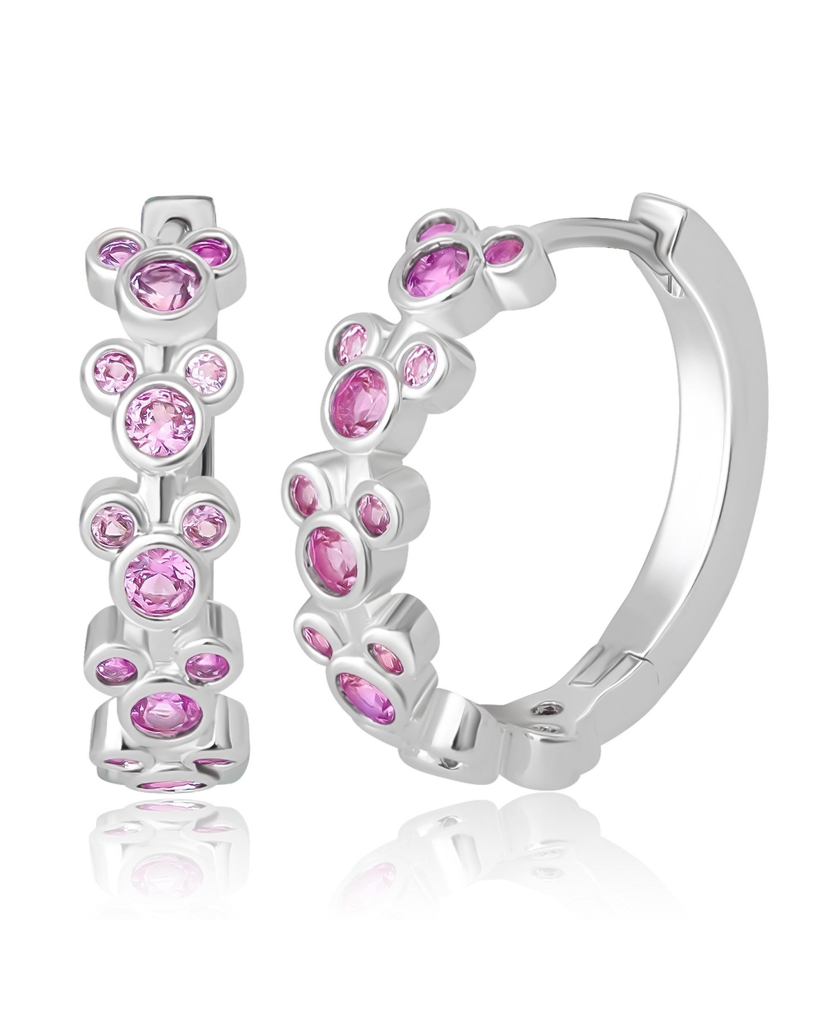 Click here for Disney Mickey Mouse Endless Hoop Earrings Cubic Zi... prices