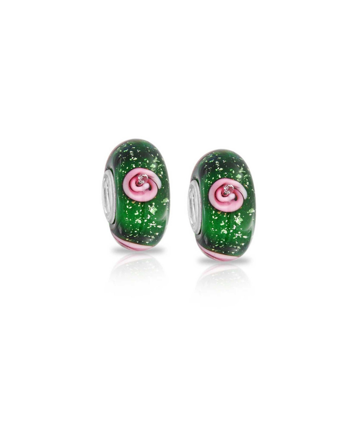 Click here for Bling Jewelry Set of 2 Murano Glass Charm Bead Ste... prices
