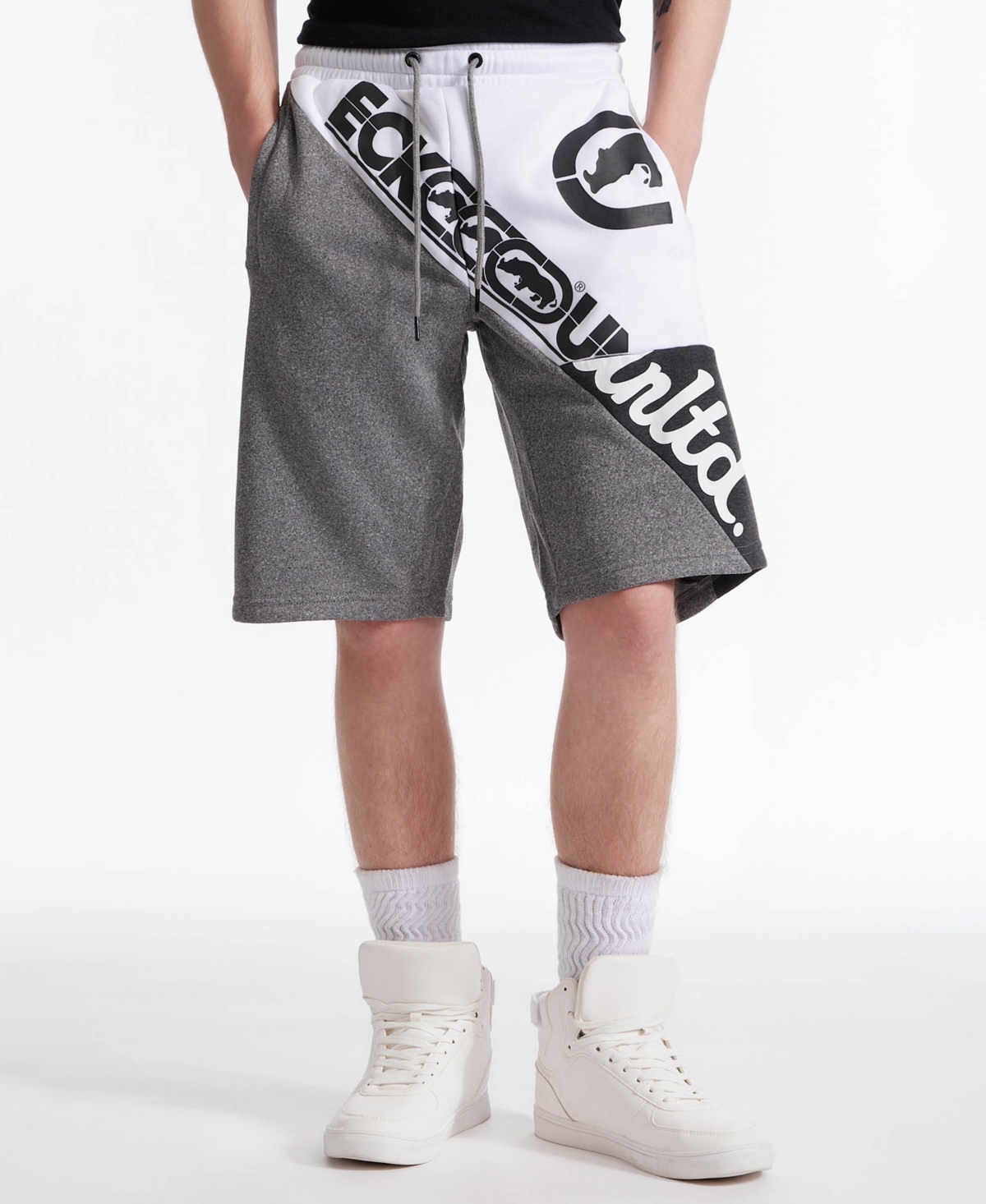 Click here for Ecko Unltd Mens Scattered Fleece Regular Fit Short... prices