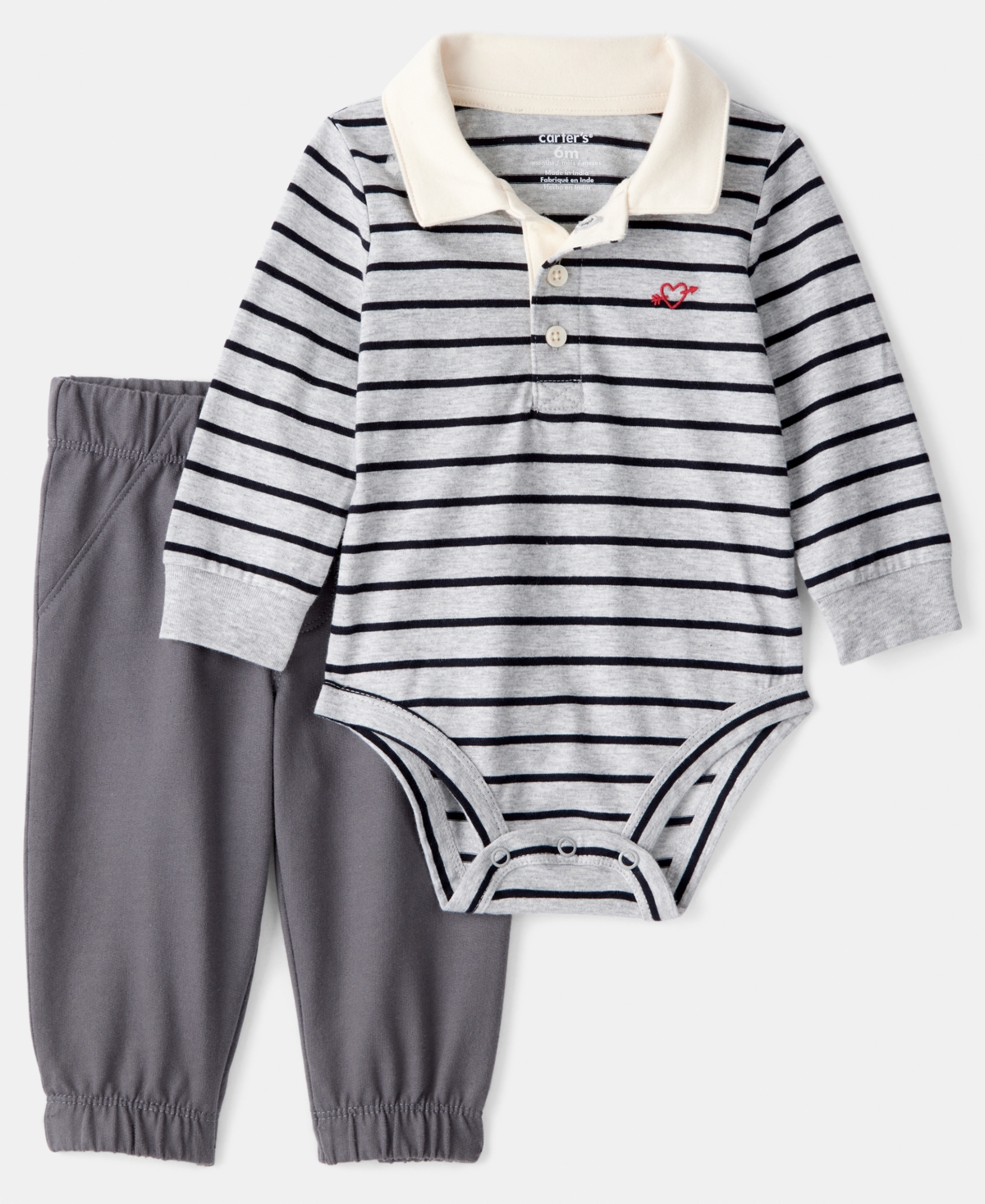 Click here for Carters Baby Boys 2-Piece Striped Bodysuit and Pan... prices