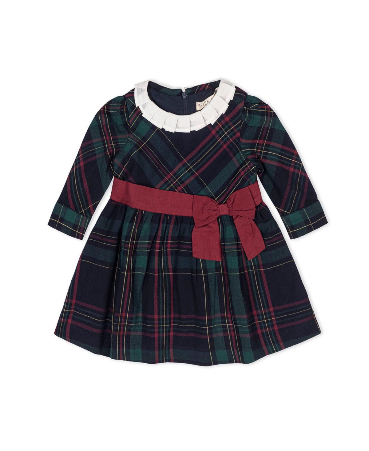 Click here for Hope & Henry Baby Girls Organic Pleated Collar Dre... prices
