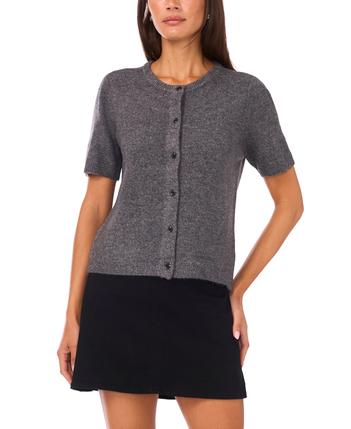 Click here for Vince Camuto Womens Crewneck Cropped Cardigan Swea... prices