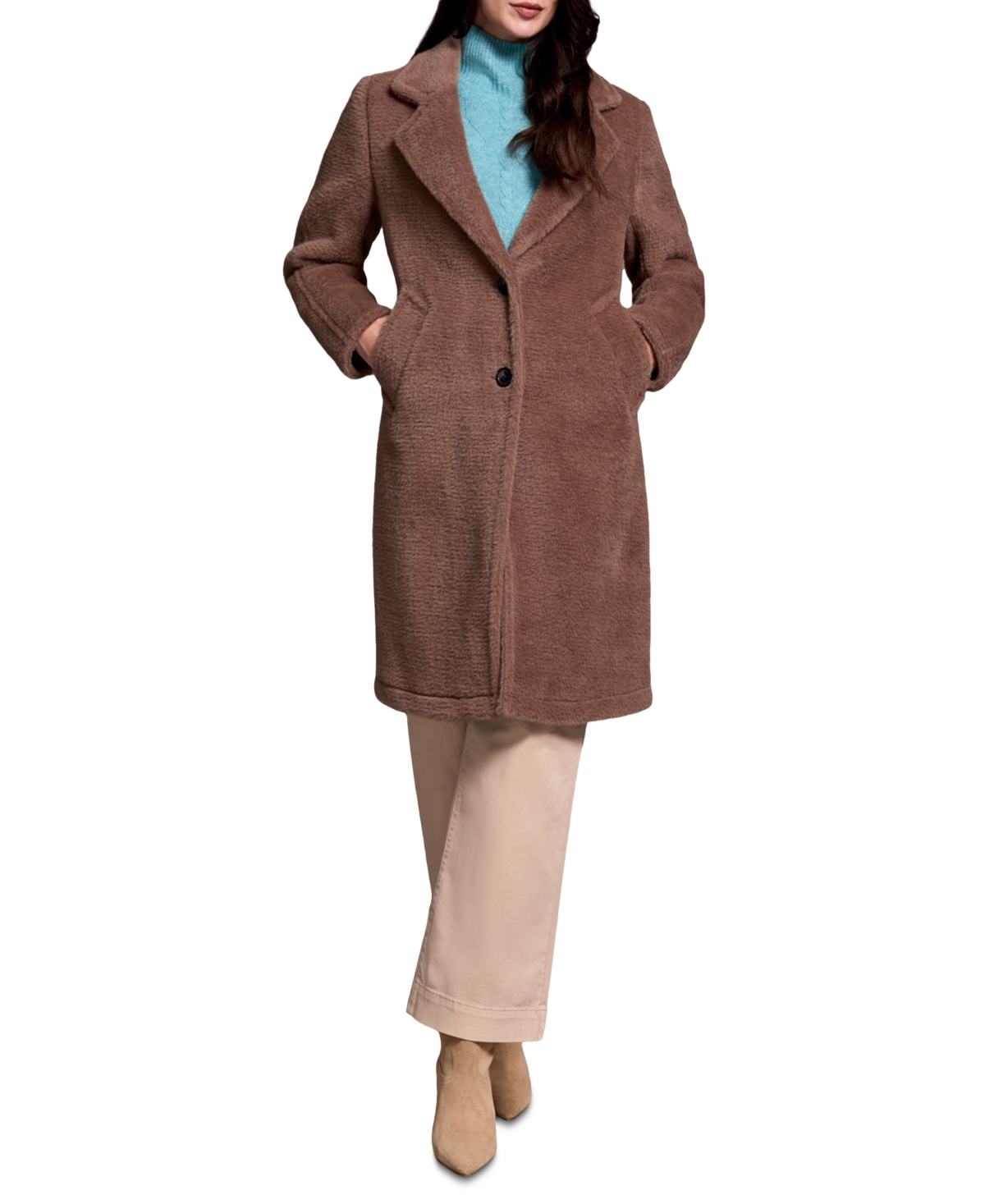 Click here for Tribal Womens Button Front Coat Jacket - Fossil prices