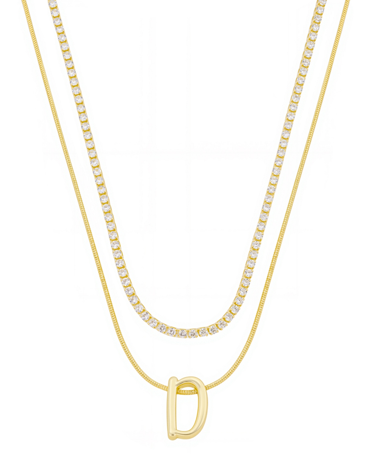 Click here for Unwritten Letter D Initial Snake Chain Cubic Zirco... prices