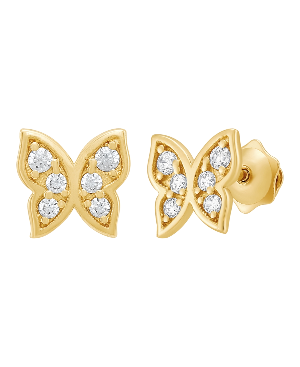 Click here for Macys Childrens White Cubic Zirconia Butterfly Ear... prices