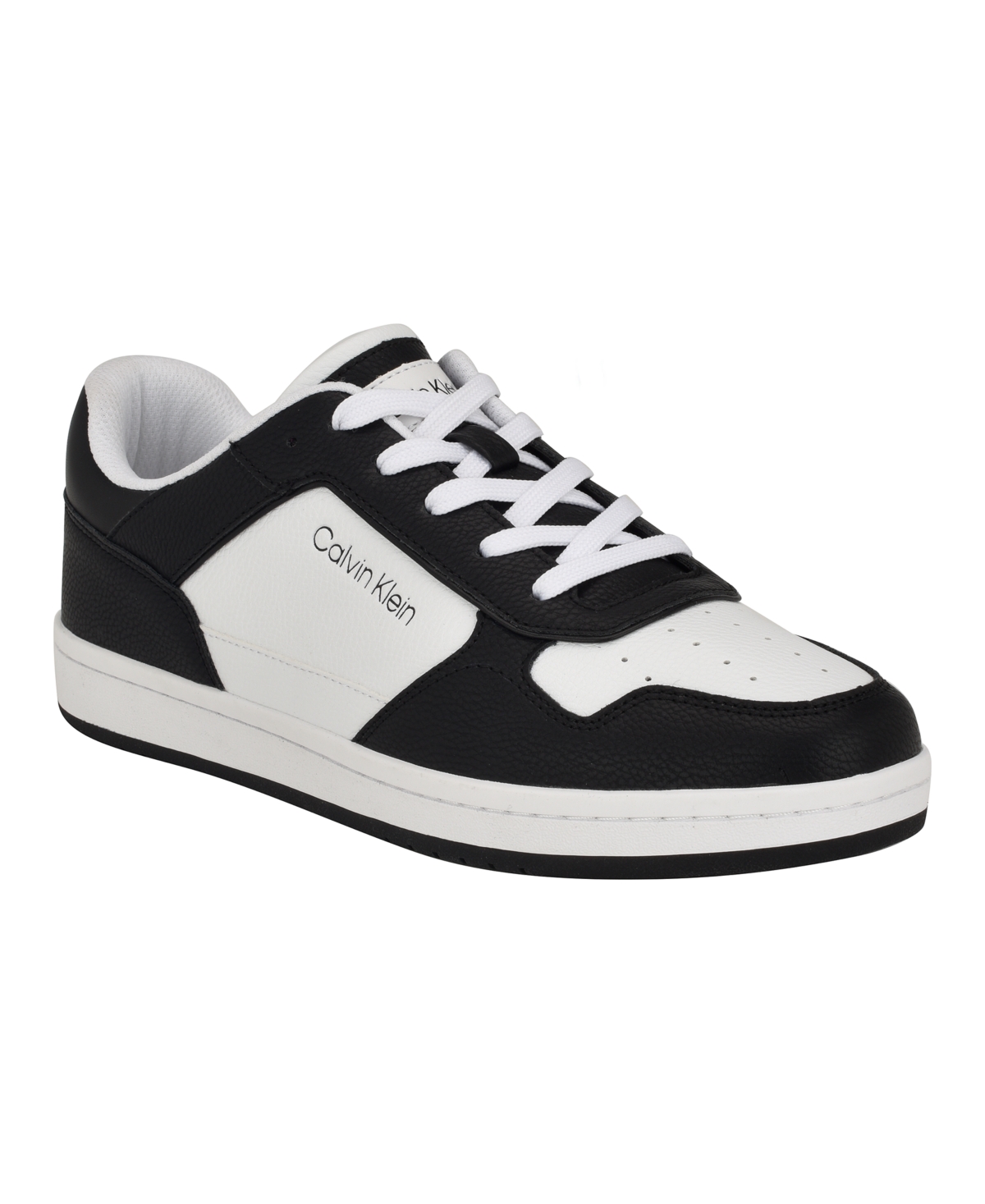 Click here for Calvin Klein Mens Landy Round Toe Lace Up Sneakers... prices