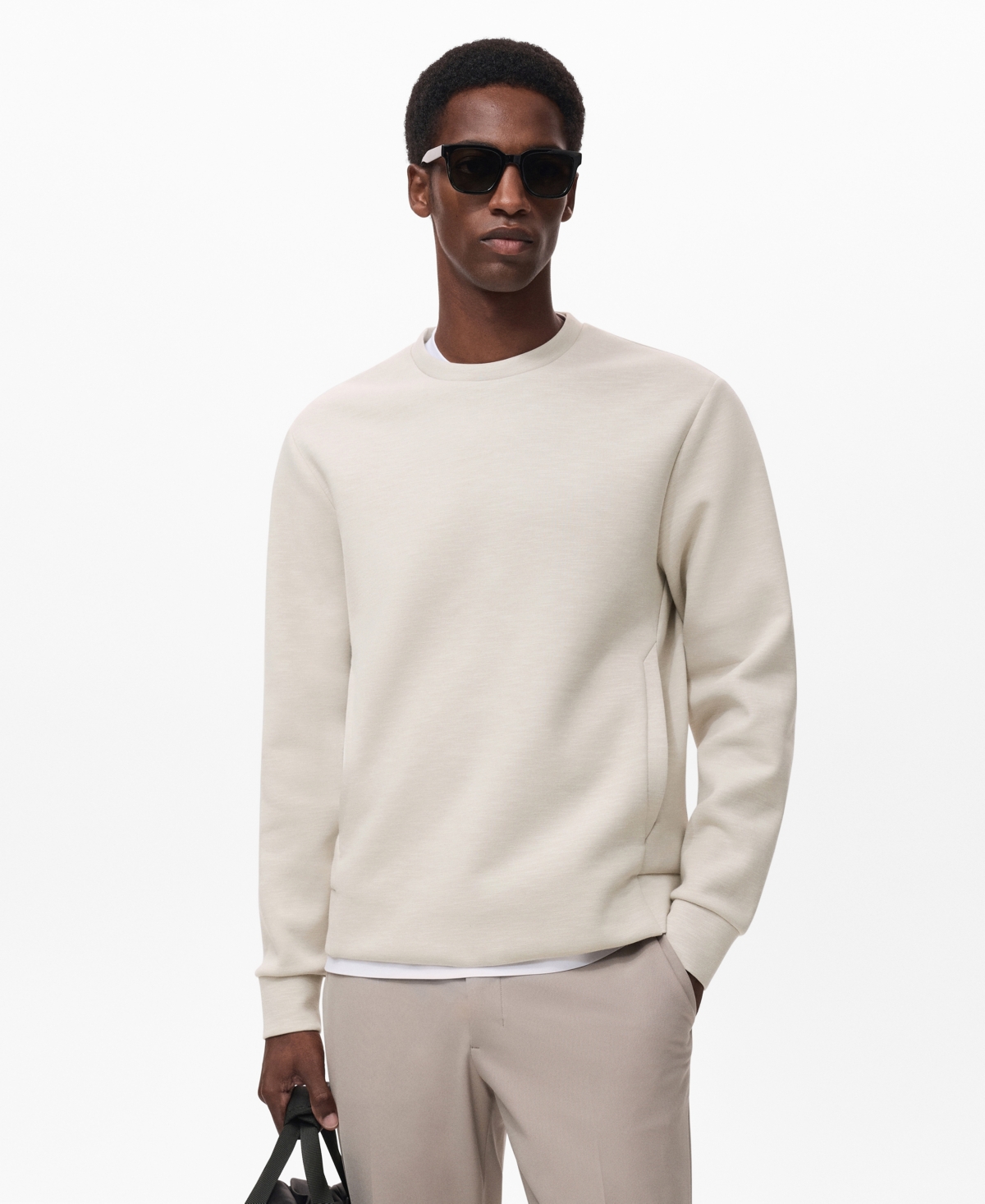 Click here for Mango Mens Regular-Fit Thermolite Pocket Sweatshir... prices