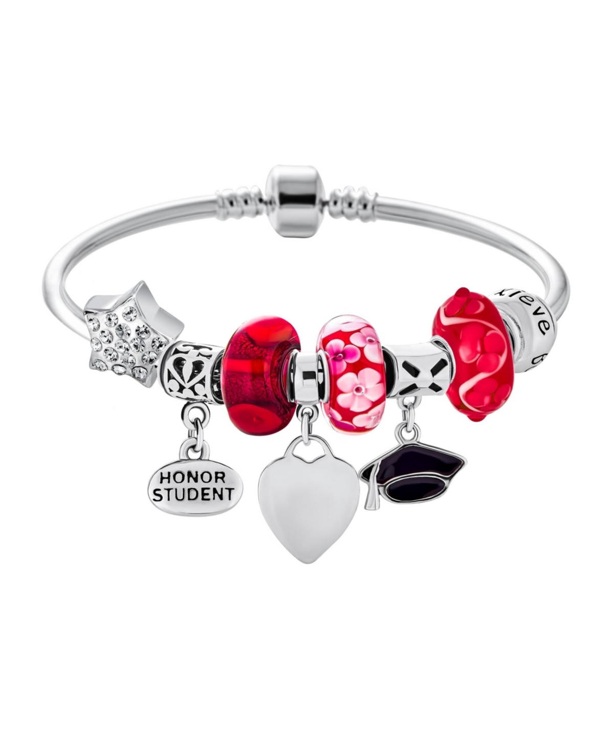 Click here for Bling Jewelry Cap Honor Student Luck Heart Bead Ch... prices