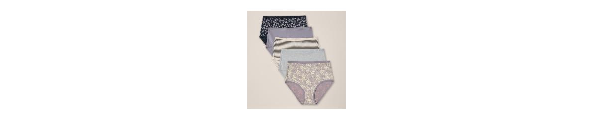 Click here for Pact Everyday High Rise Brief 5-Pack - Lavender pe... prices
