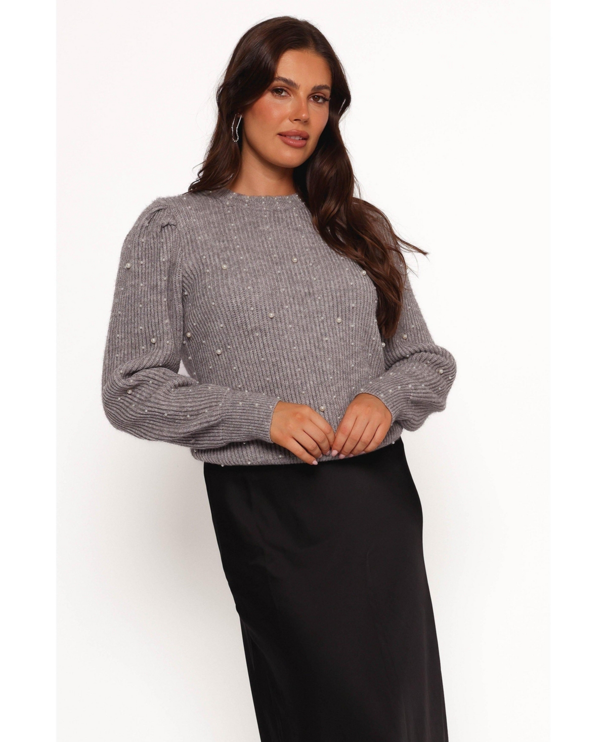 Click here for Petal and Pup Womens Makena Pearl Detail Knit Swea... prices