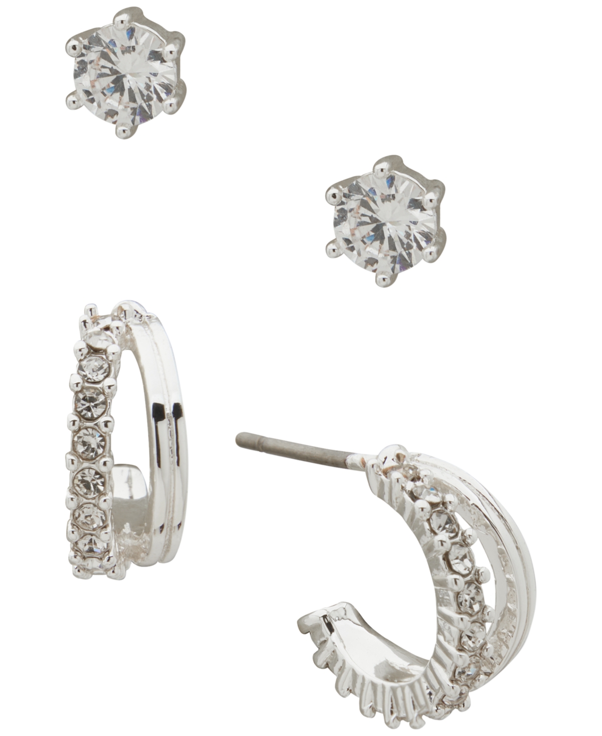 Click here for Anne Klein 2-Pc. Cubic Zirconia Silver-Tone Round... prices