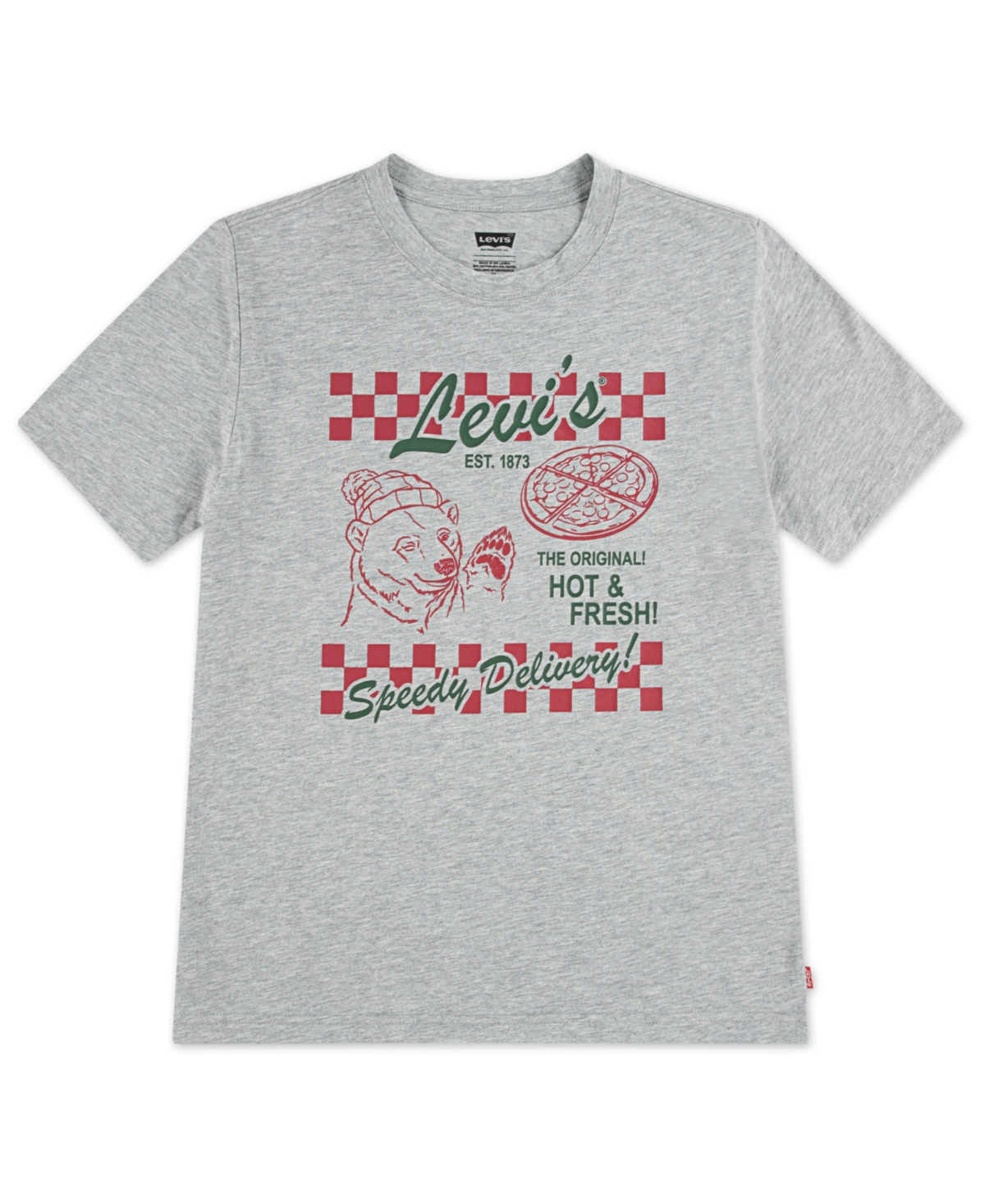 Click here for Levis Boys 8-20 Santas Pizza Crewneck T-Shirt - Gr... prices