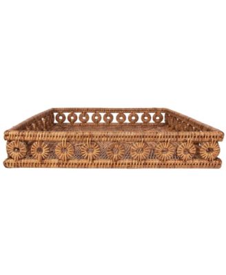 Click here for Artifacts Rattan Inna Design Square Tray 18 X22 Wi... prices