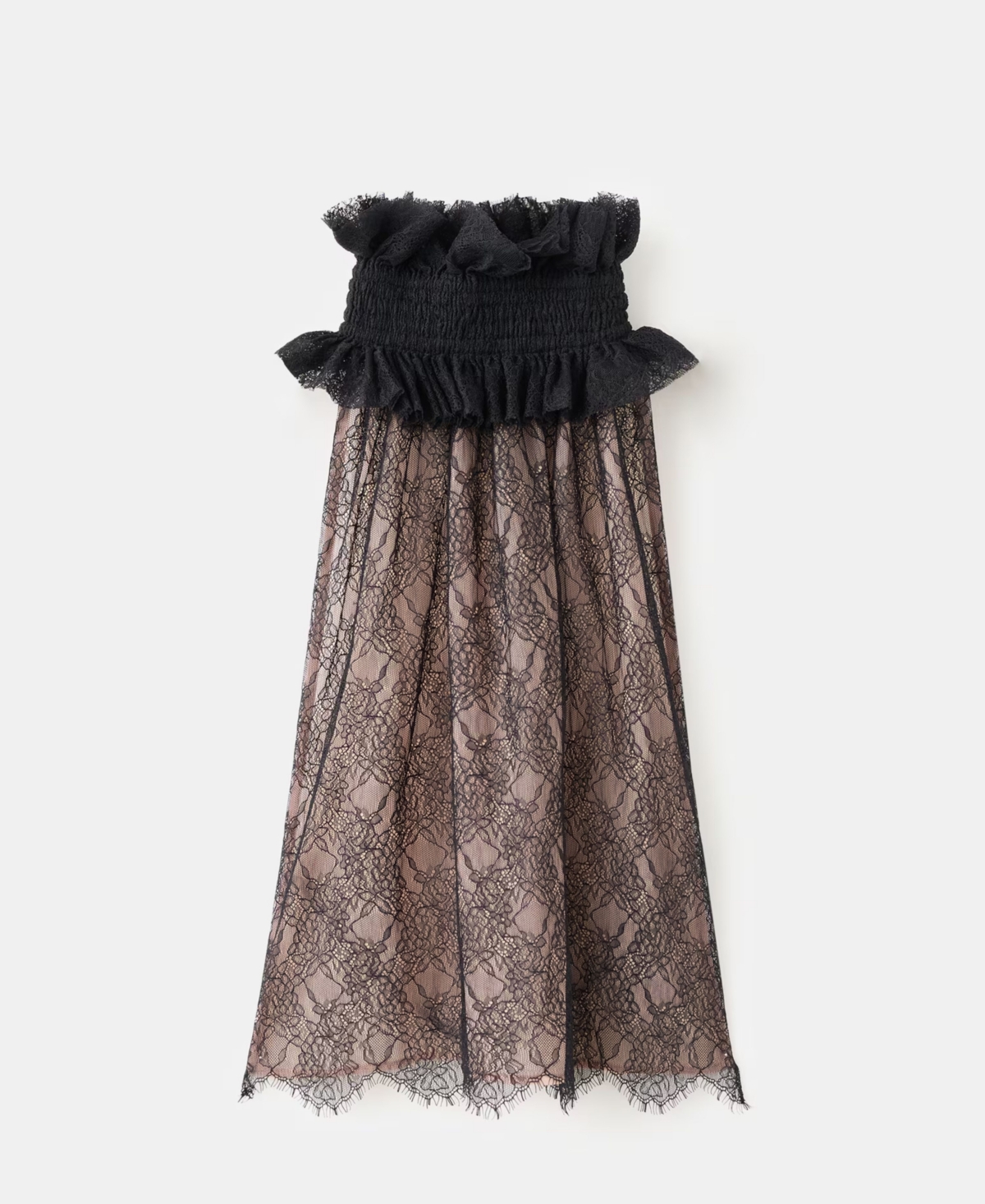 Click here for Mango Womens Ruff Collar Detail Lace Top - Black prices