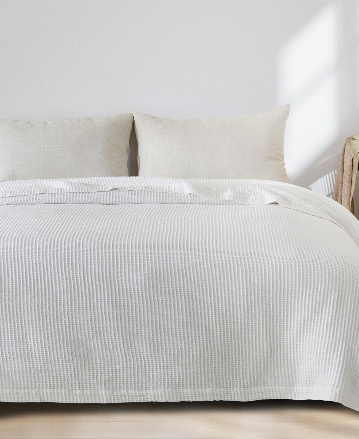 Click here for Linery & Co. Waffle Weave Textured Cotton Blanket... prices