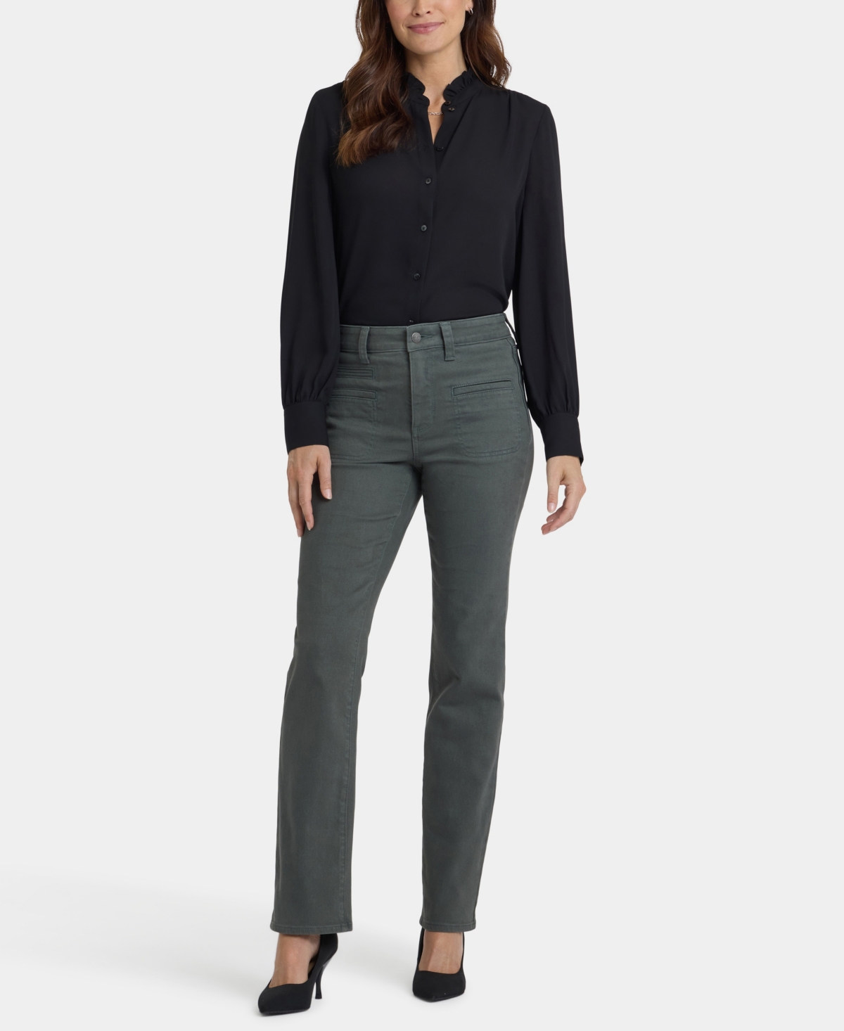 Click here for Nydj Petite Marilyn Straight Utility Jeans - True... prices