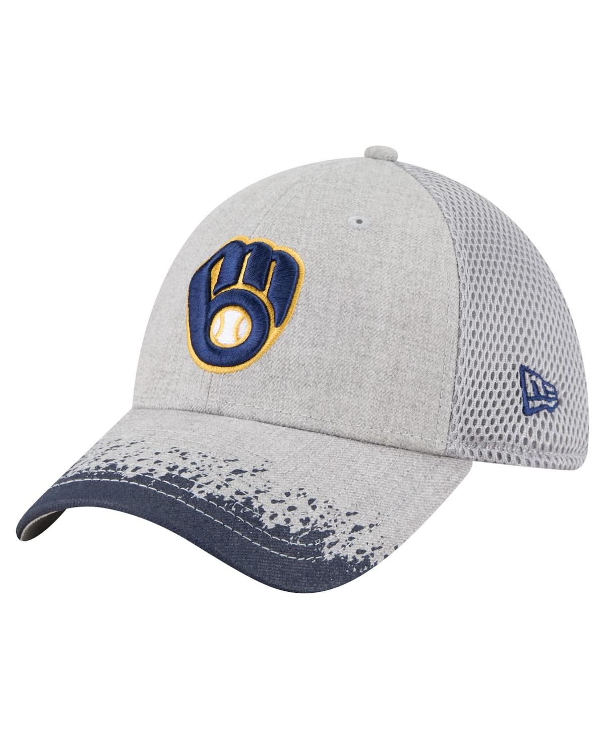 Click here for New Era Mens Gray Milwaukee Brewers Visor Paint Sp... prices