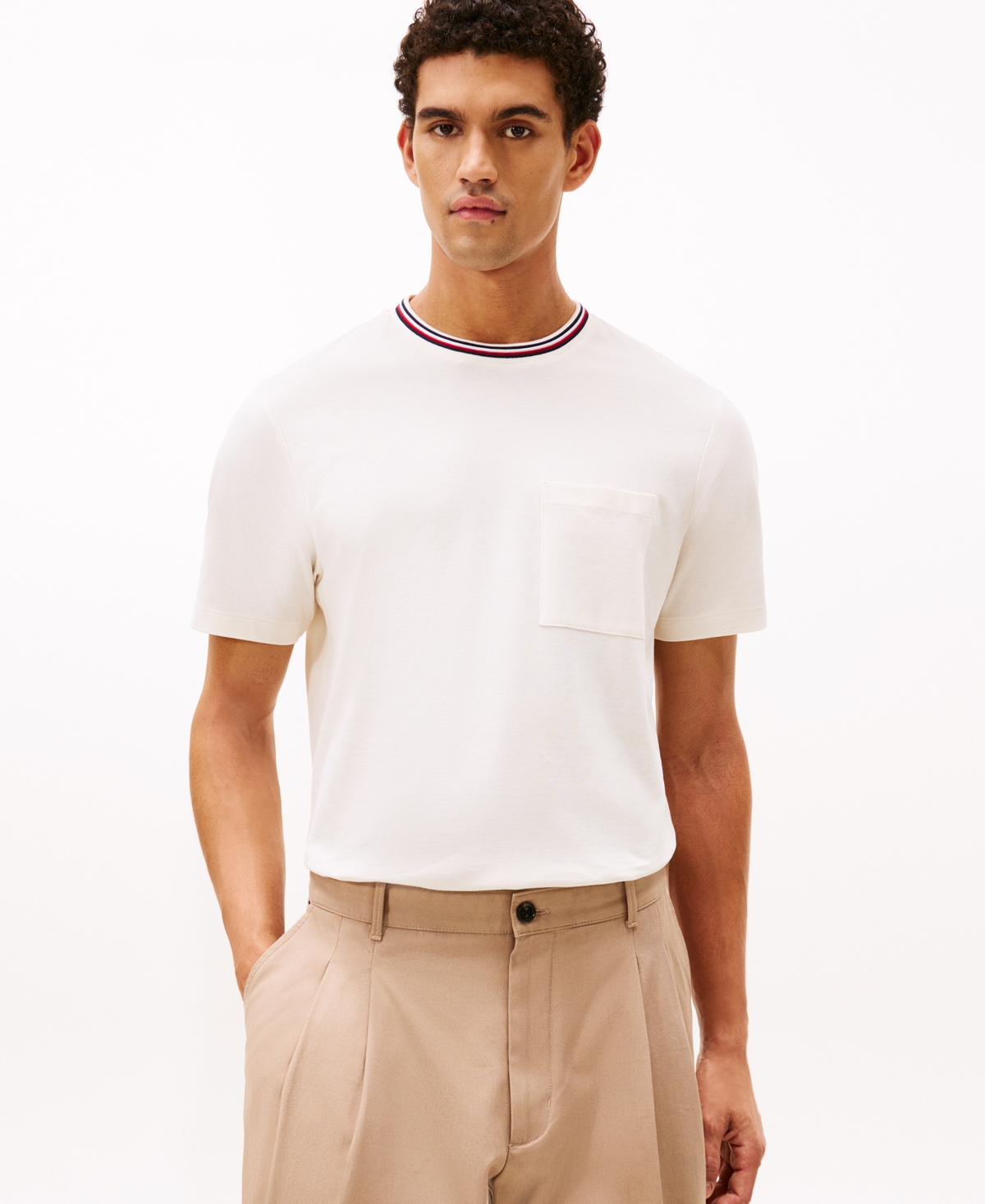 Click here for Tommy Hilfiger Mens Color-Block Pocket Pique T-Shi... prices