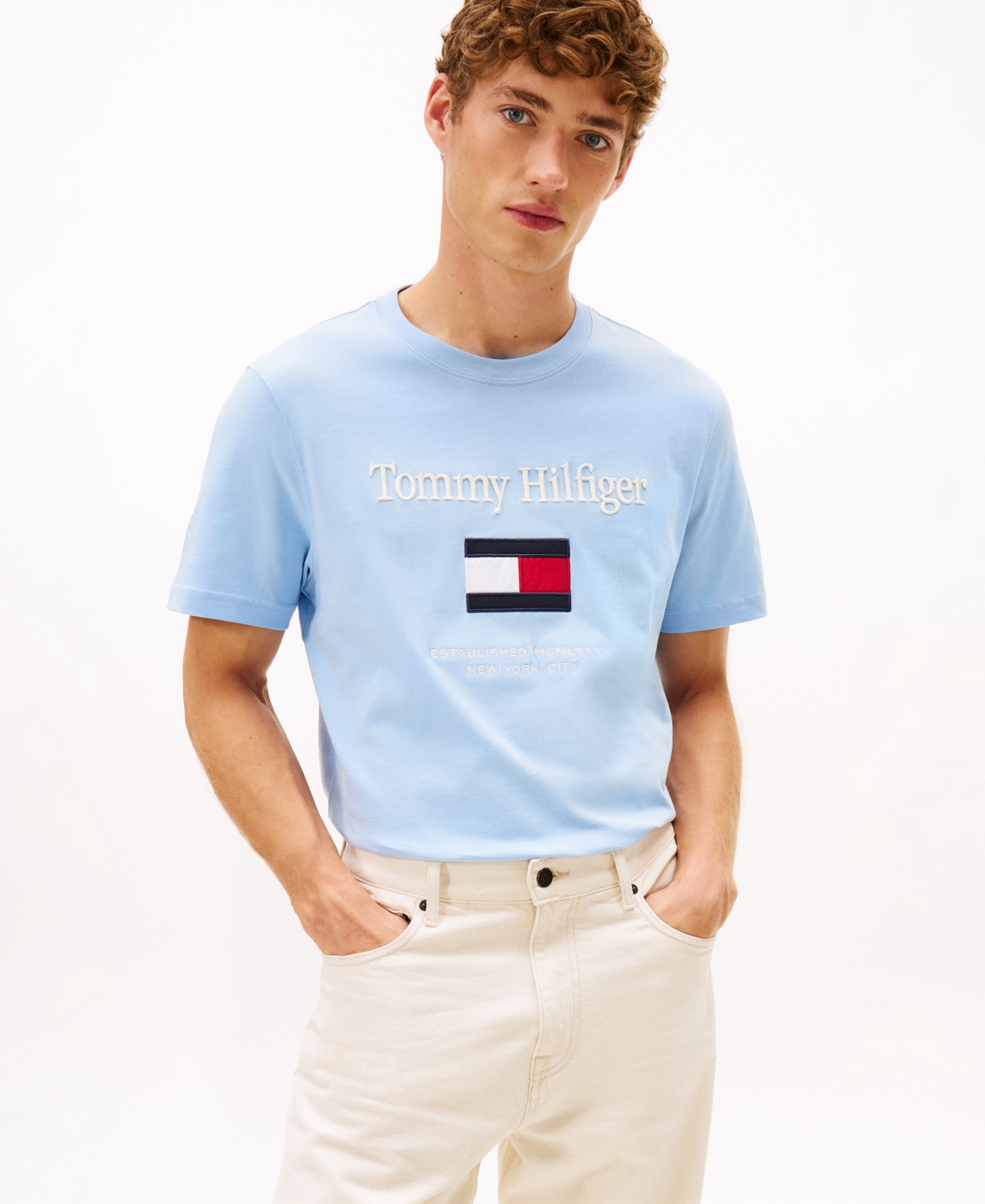 Click here for Tommy Hilfiger Mens Logo Embordered Flag T-Shirt -... prices