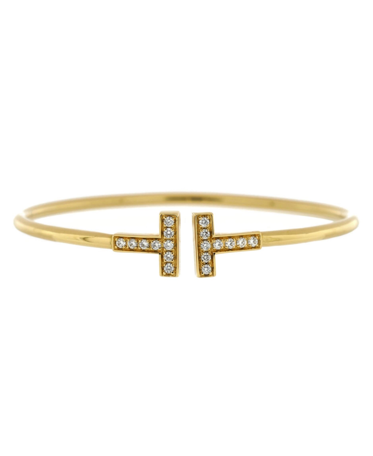 Click here for Pre-Owned Tiffany & Co. T Wire Bracelet - 18k yell... prices
