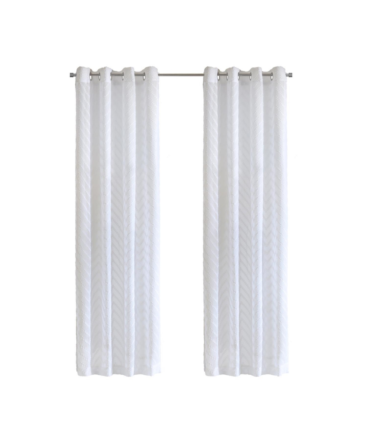 Click here for Habitat 100 Polyester Regina Sheer Chevron Delight... prices