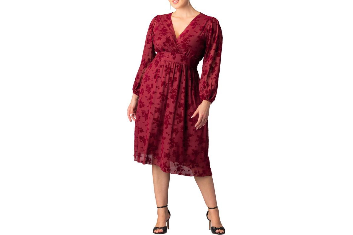 Click here for Kiyonna Plus Size Melanie Long Sleeve Mesh Midi Co... prices