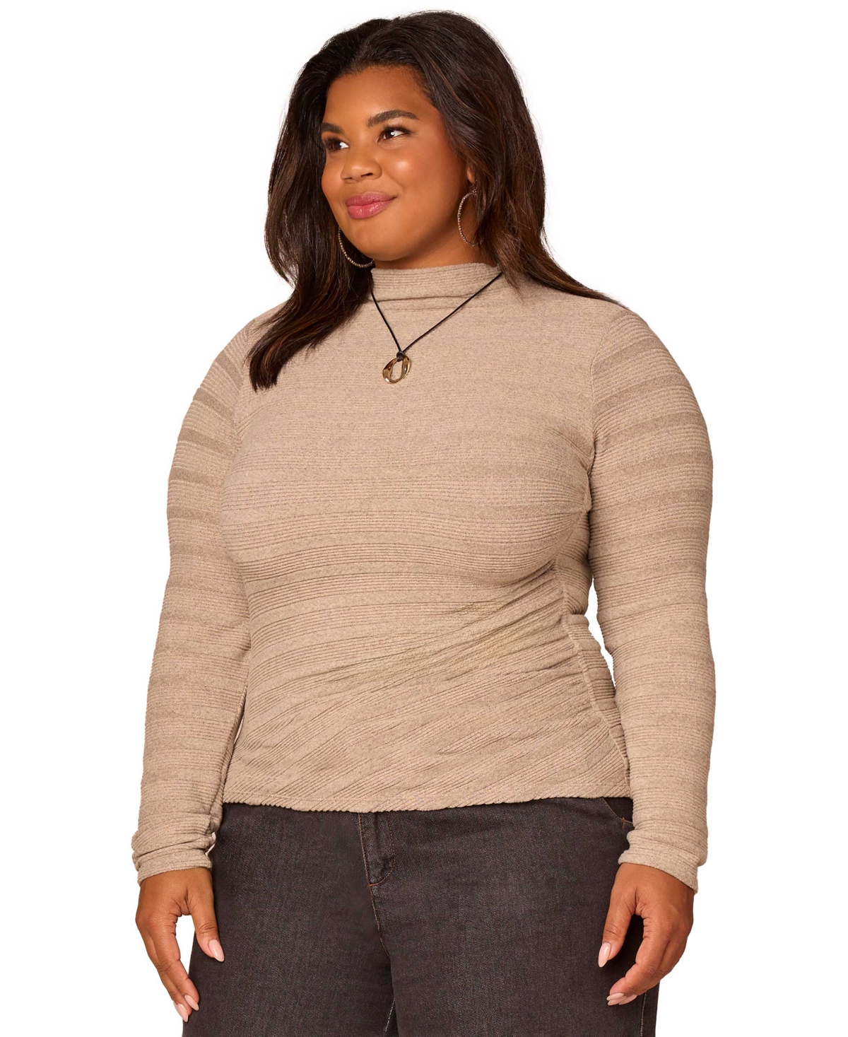 Click here for Democracy Plus Size Long-Sleeve Asymmetrical Side... prices