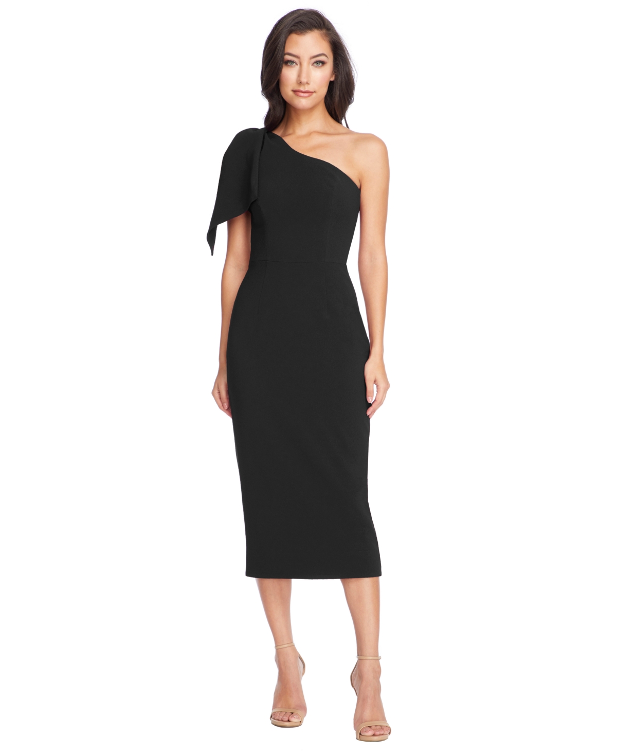 Click here for Dress the Population Tiffany Asymmetrical Midi Dre... prices