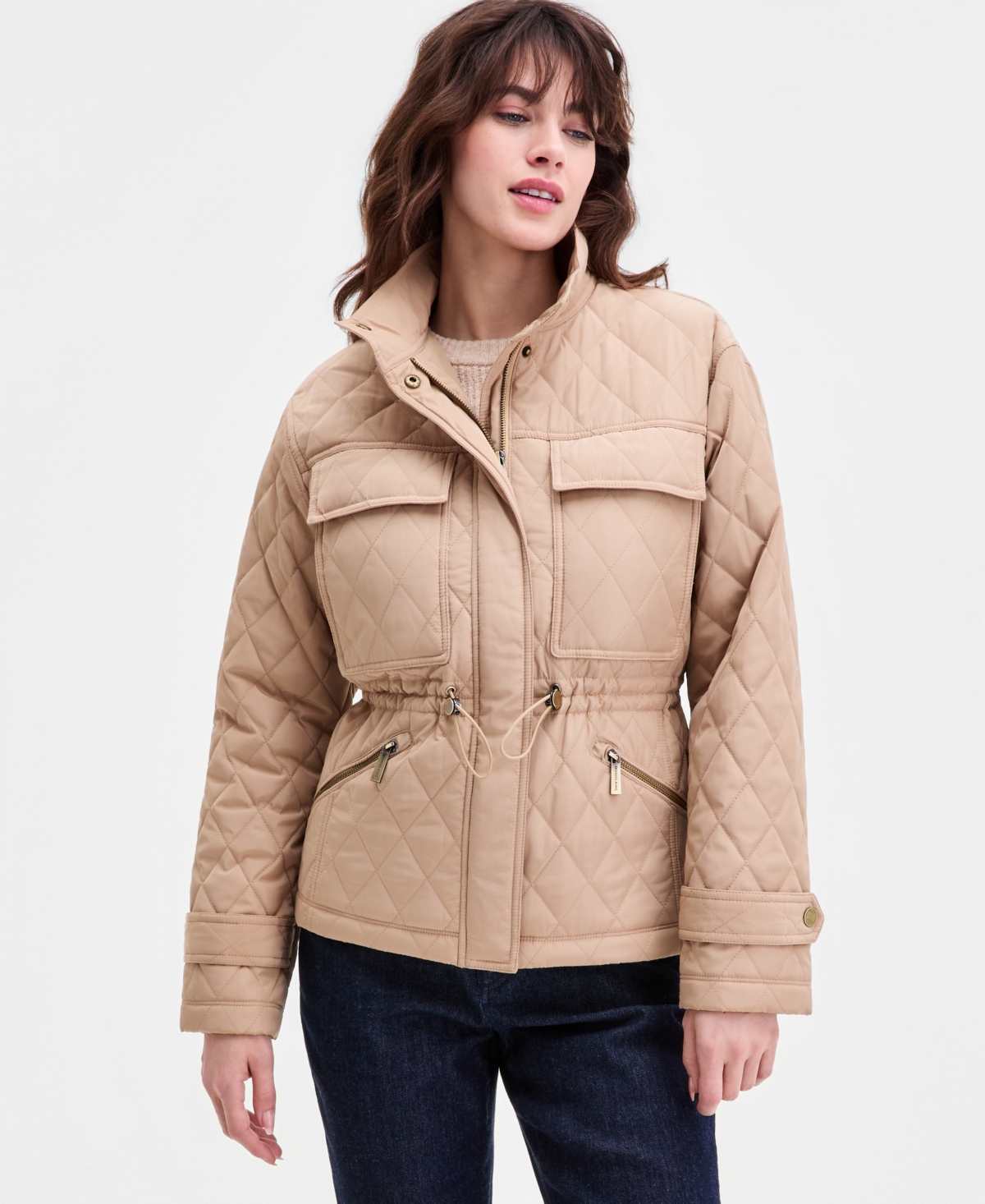Click here for Michael Michael Kors Womens Short Quilted Coat - K... prices